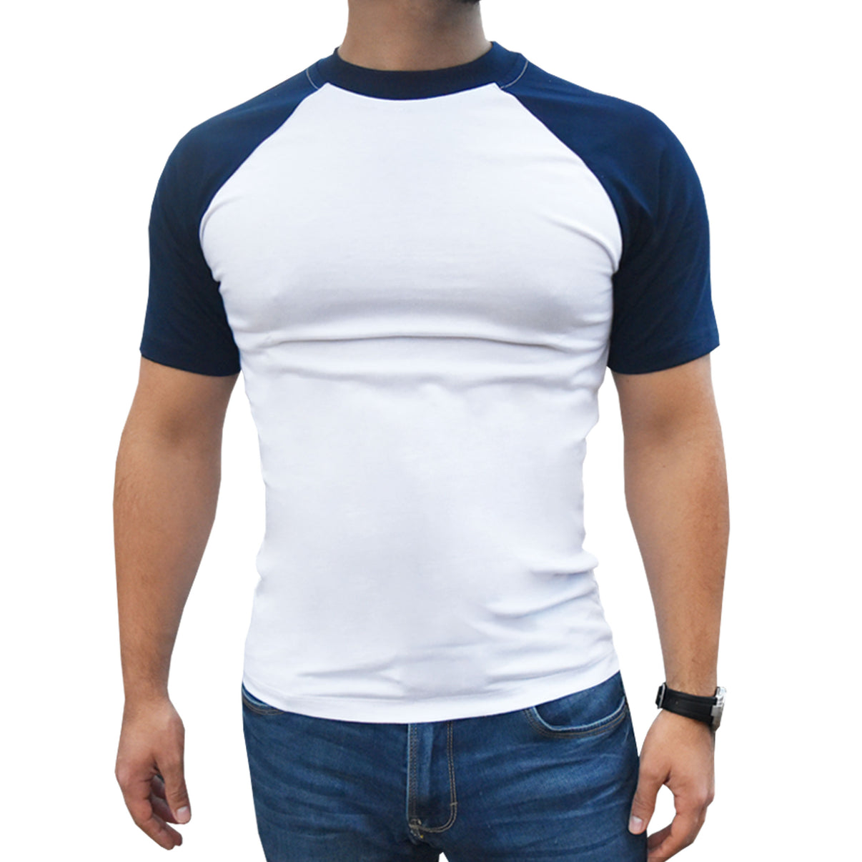 Playera Manga Ranglan Lisa Manga Corta Torso Blanco #A032 – KARHIM ...